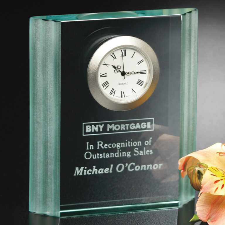 Jade Wave Clock - Award Maven