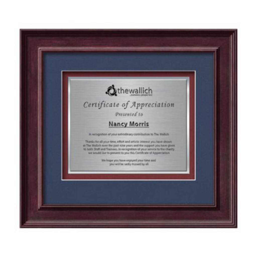 Calder Certificate TexEtch - Mahogany - Award Maven