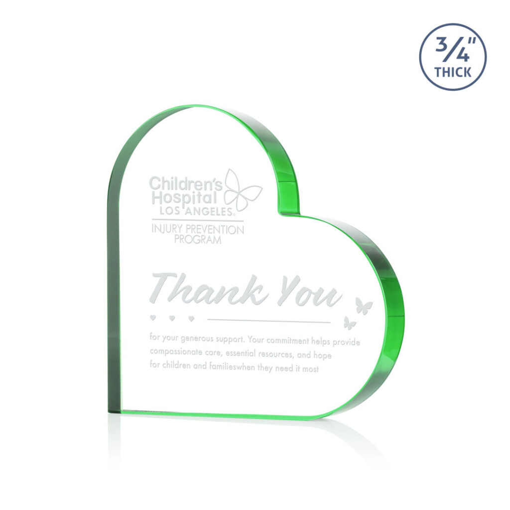 Davina Heart Award - Green - Award Maven