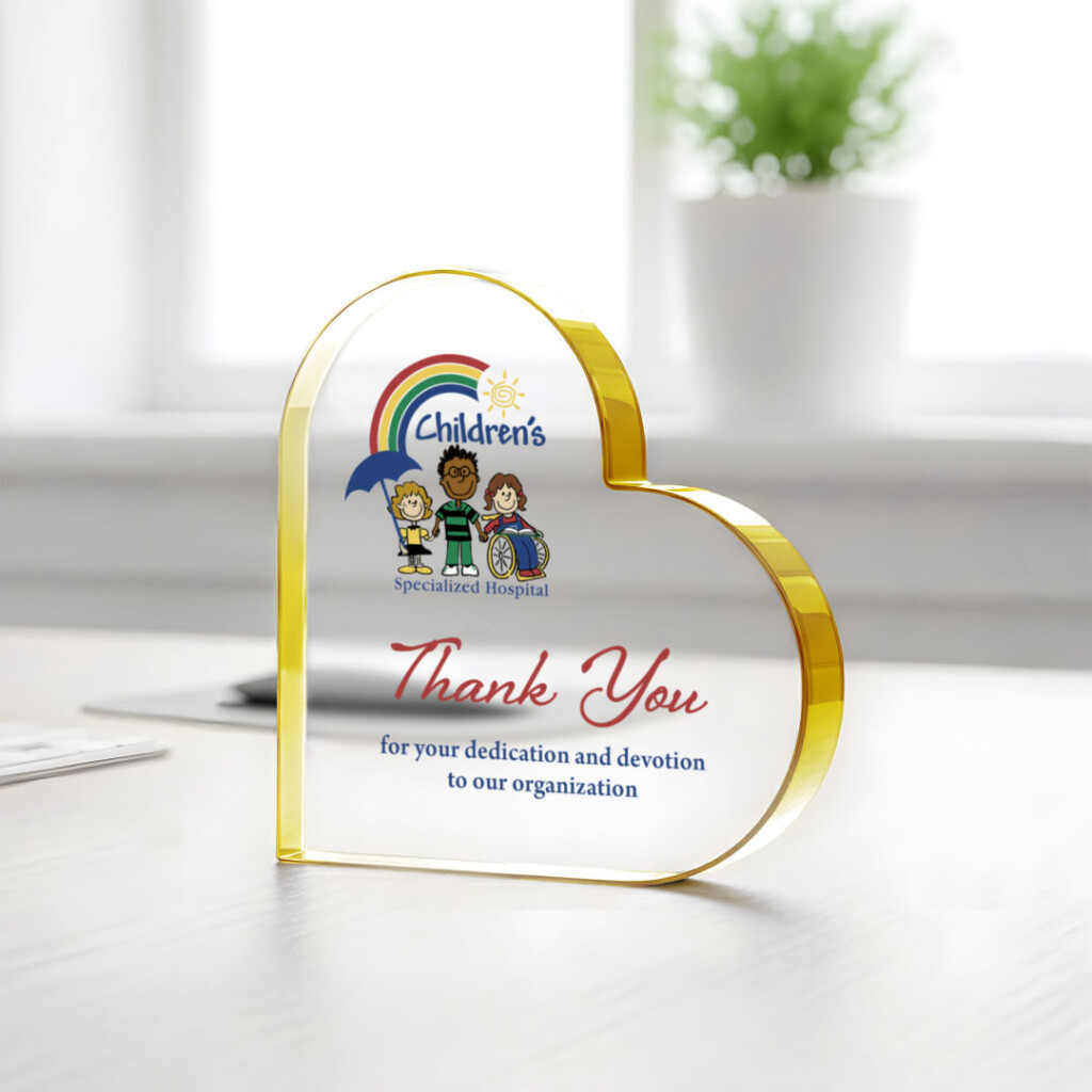 Davina Heart VividPrint™ Award - Gold - Award Maven